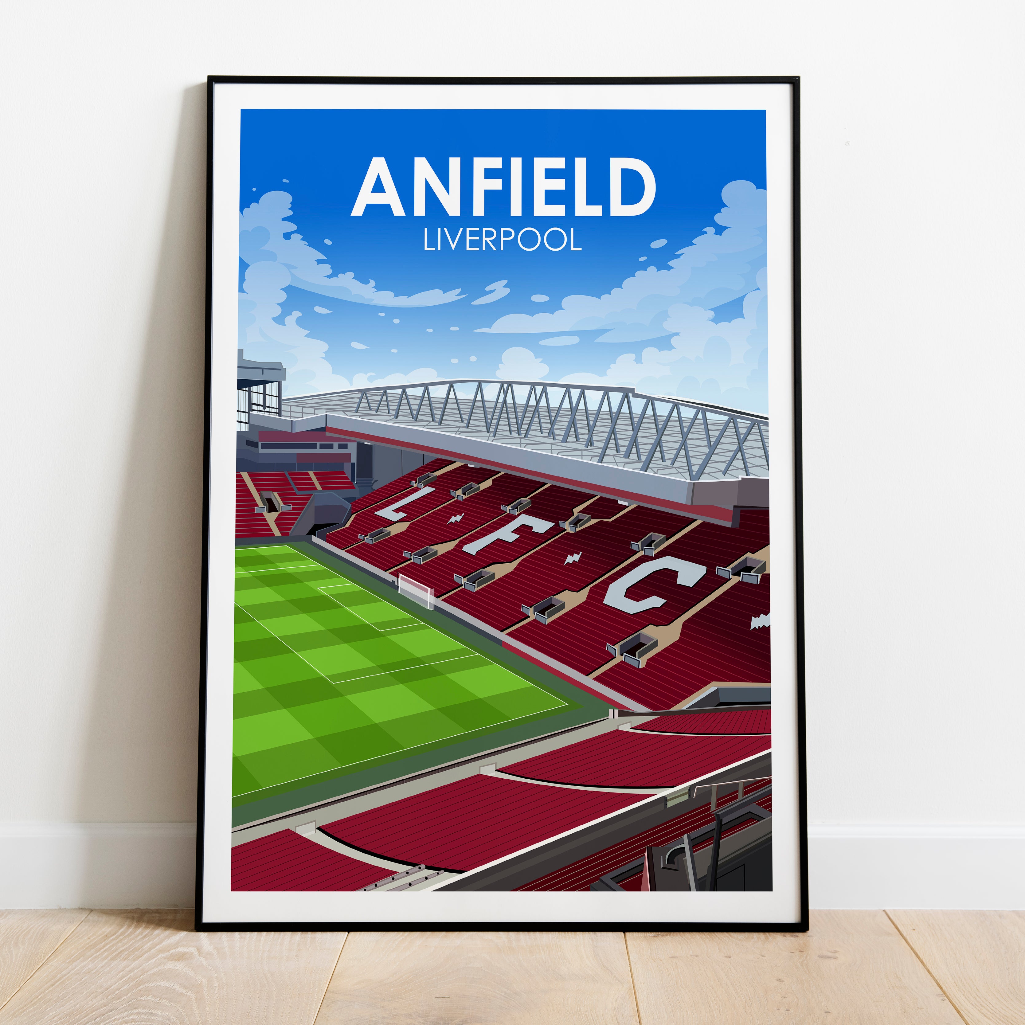 Anfield Heavyweight Art Print - Football Post - Perfect Gift - Birthda ...