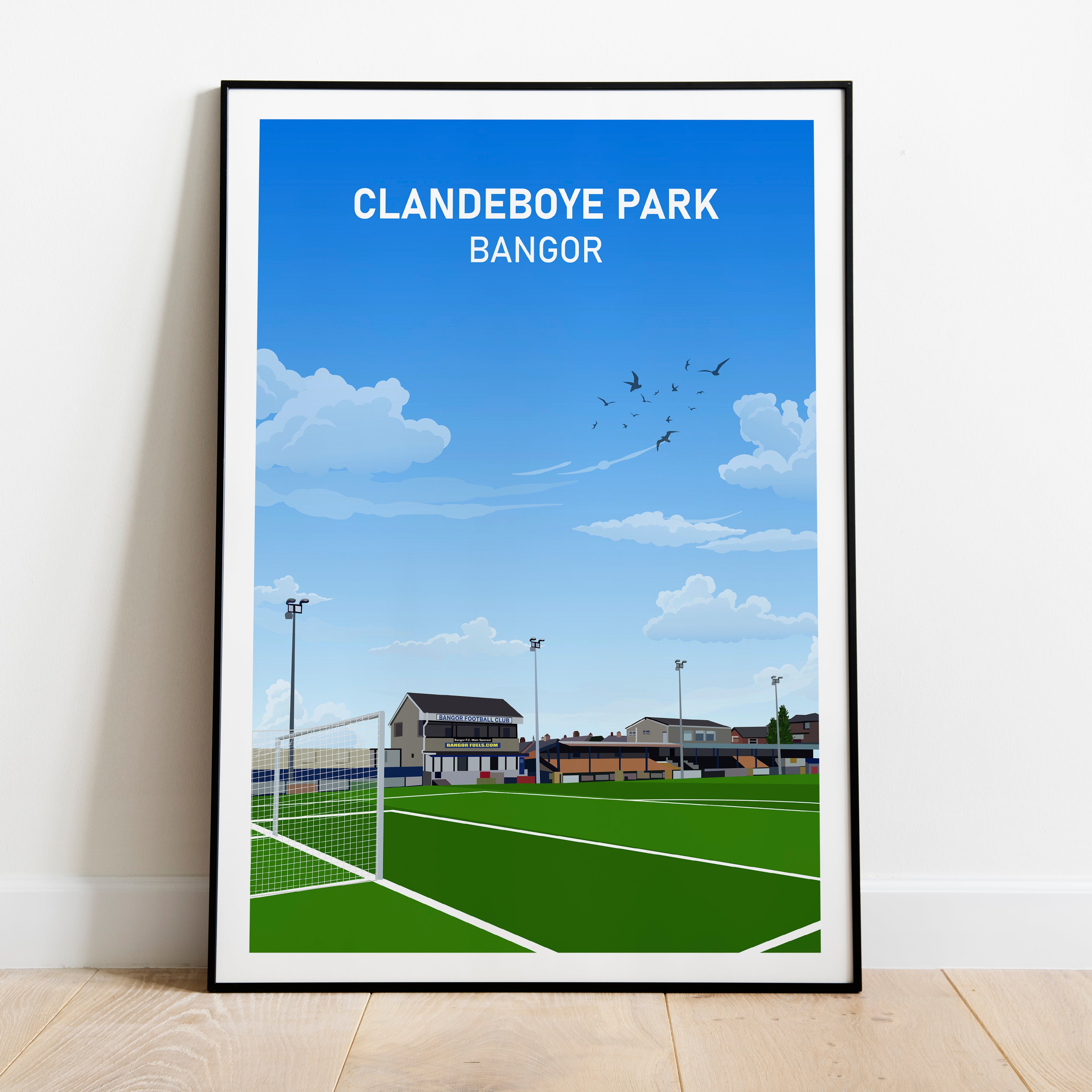 Bangor FC Clandeboye Park Heavyweight Art Print - Football Post - Perf ...