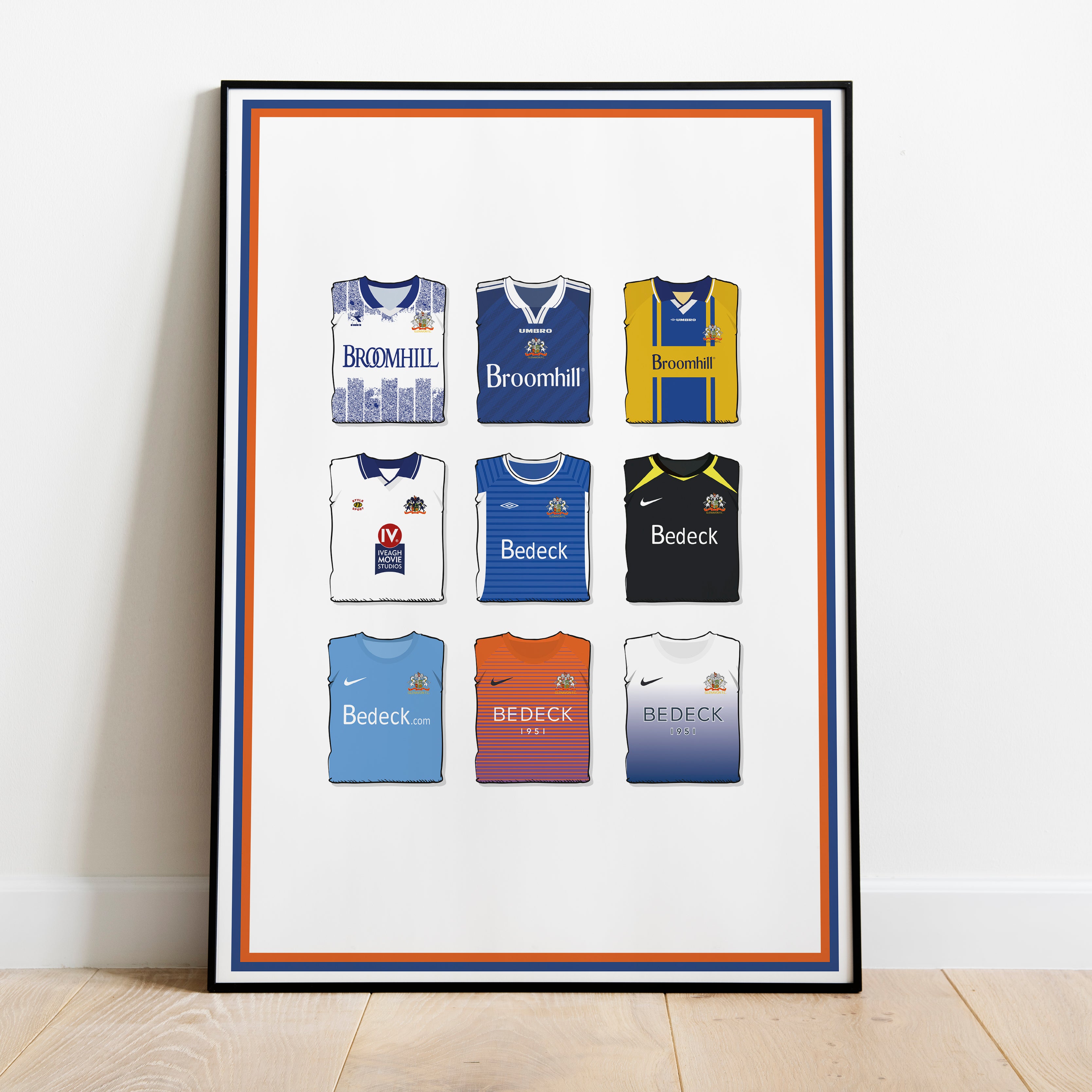 Glenavon Heavyweight Art Print - Football Post - Perfect Gift - Birthd ...