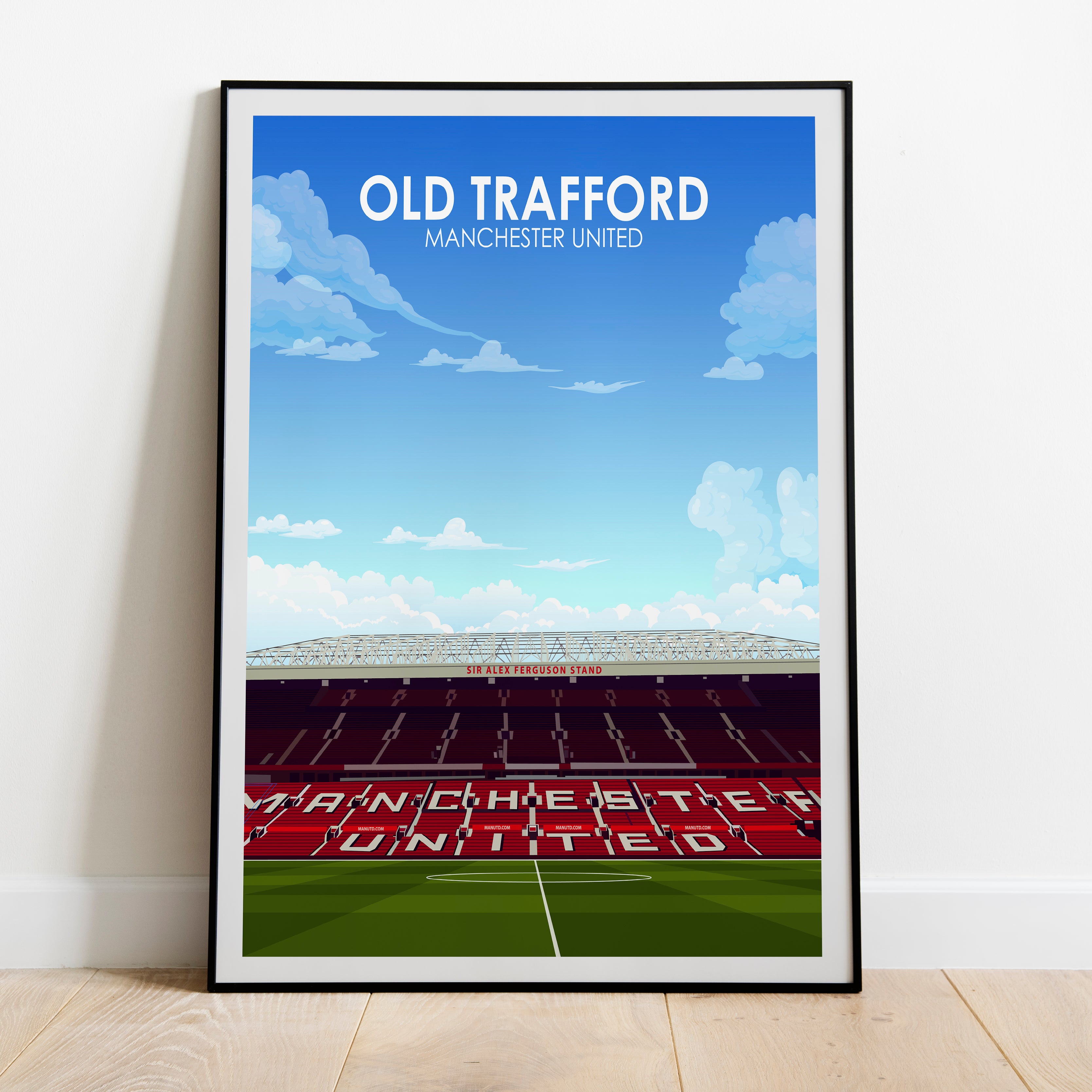 Old Trafford Heavyweight Art Print - Football Post - Perfect Gift - Bi ...